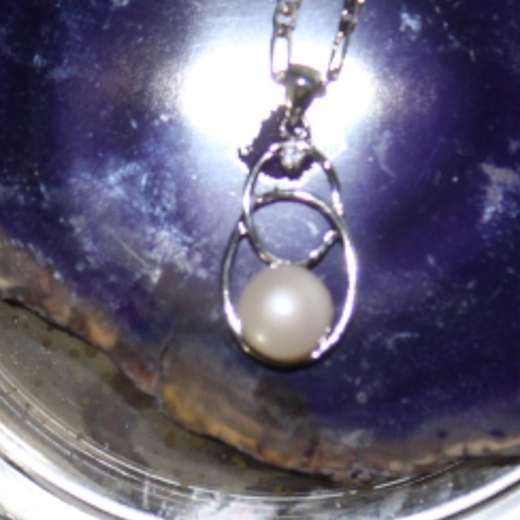 Jewelry | Freshwater Pearl Wcz Accent Fargo Chain Necklace | Poshmark